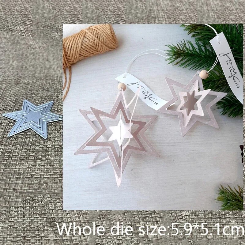 Металлический трафарет XLDesign Craft со звездой для скрапбукинга A-417