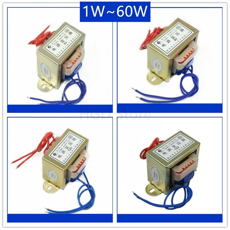 ЭИ силовой трансформатор 3-100Вт 220В~ 6-36В 220V Single Output, AC9V, 5W