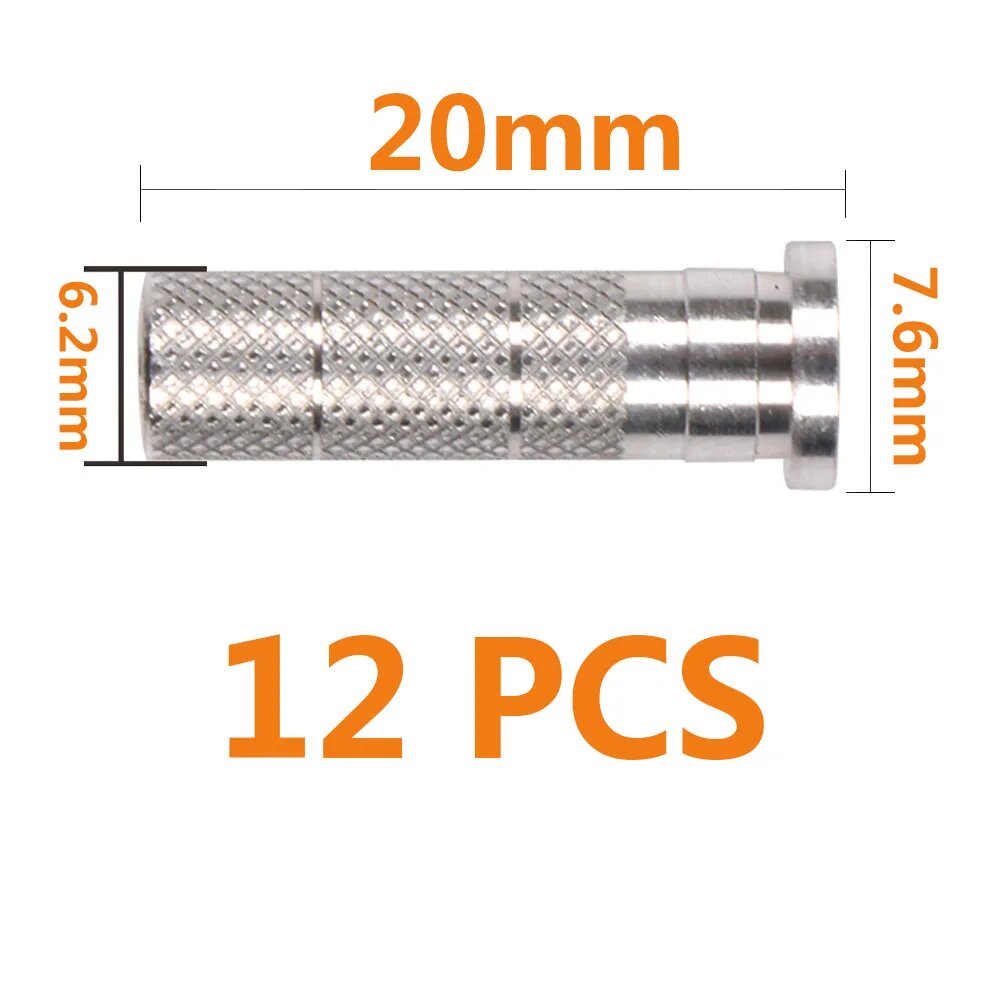 Стрелы из углеродного и стекловолокна с алюминиевыми вкладками 12/24 шт. 12PCS 6.2mm
