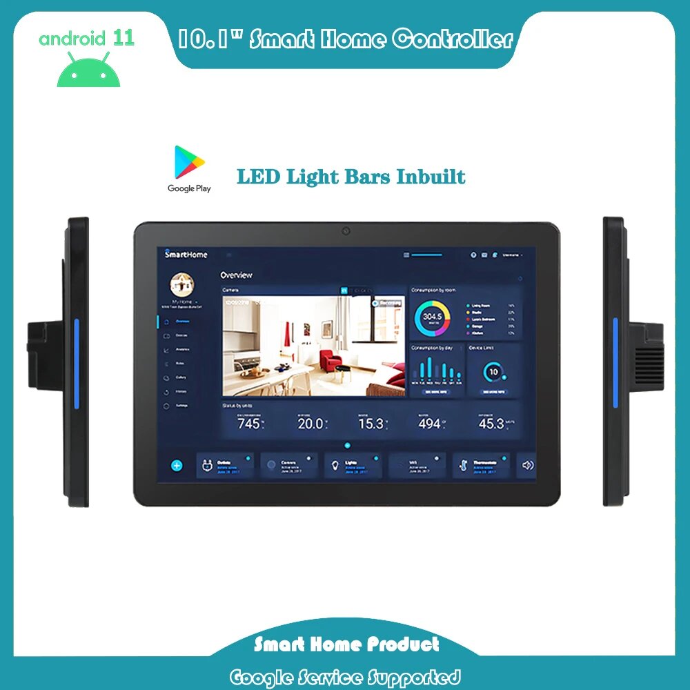 Панель управления умным домом POE Tablet 8 и 10,1 дюйма, операционная система Android 11, сенсорный экран, настенная, с камерой, совместима с RS485, для ящика 86