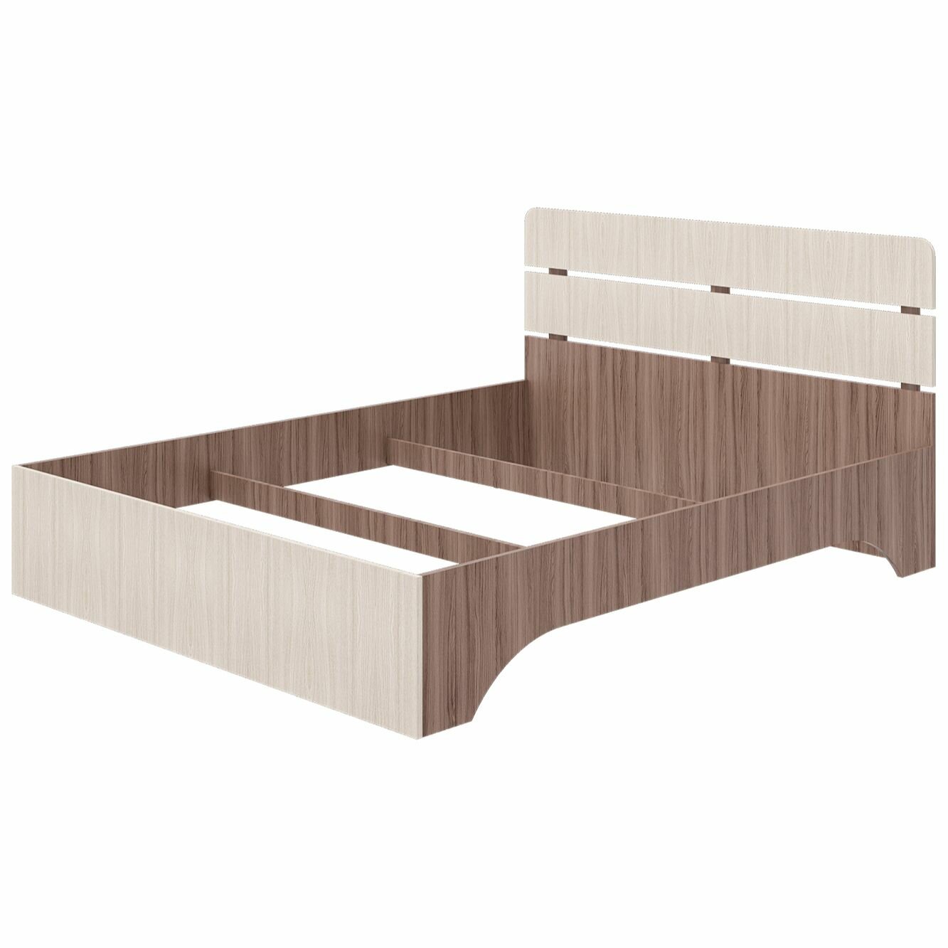 Каркас кровати Джулия (без основания) 140x200, Ясень темный/Ясень светлый