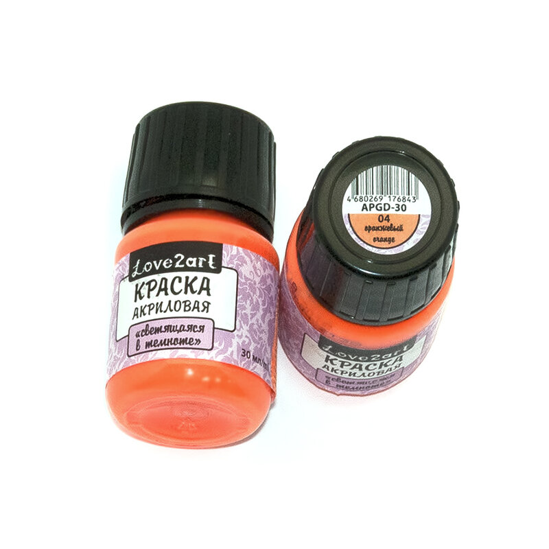 "Love2art" для декора "светящаяся в темноте" APGD-30 30 мл 04 оранжевый