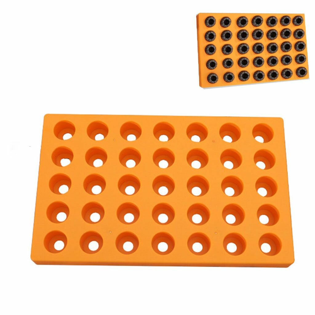 (1 шт.) Коробка для хранения цангового патрона сверла-отверстие на 35 отверстий