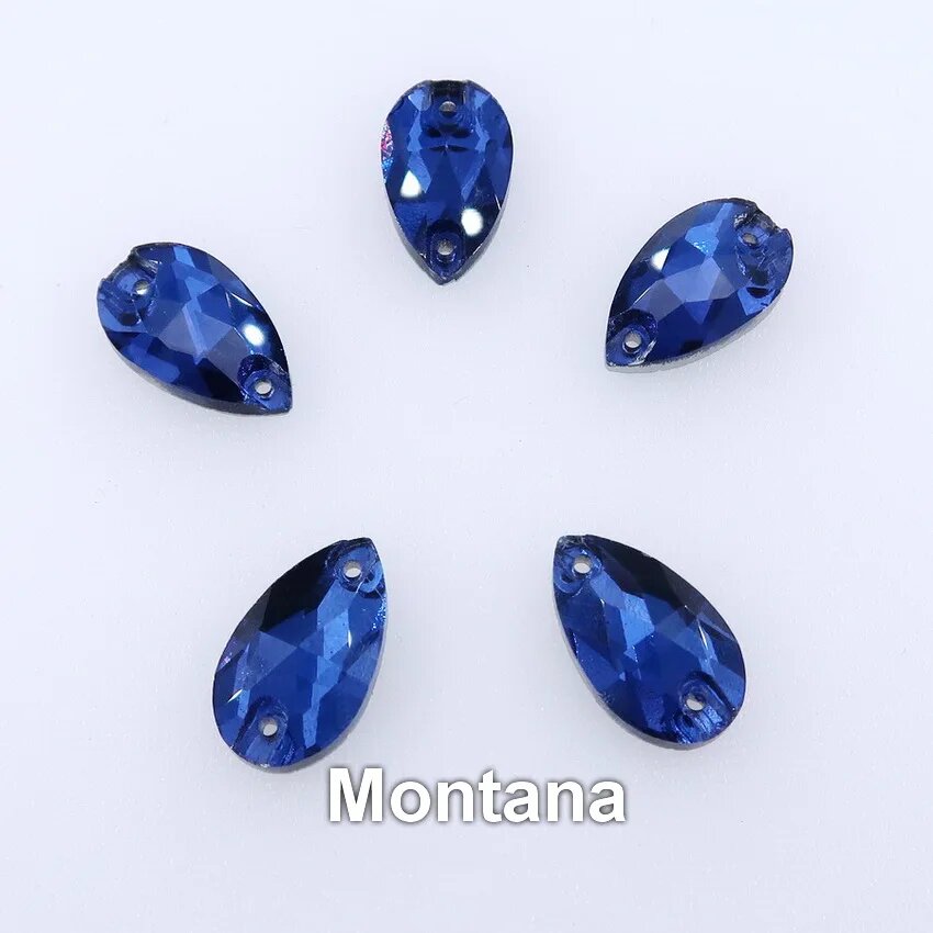 Кристаллы SNCRYSTAL каплевидной формы для декора Темно-синий, 11x18mm 20pcs, A9 Montana