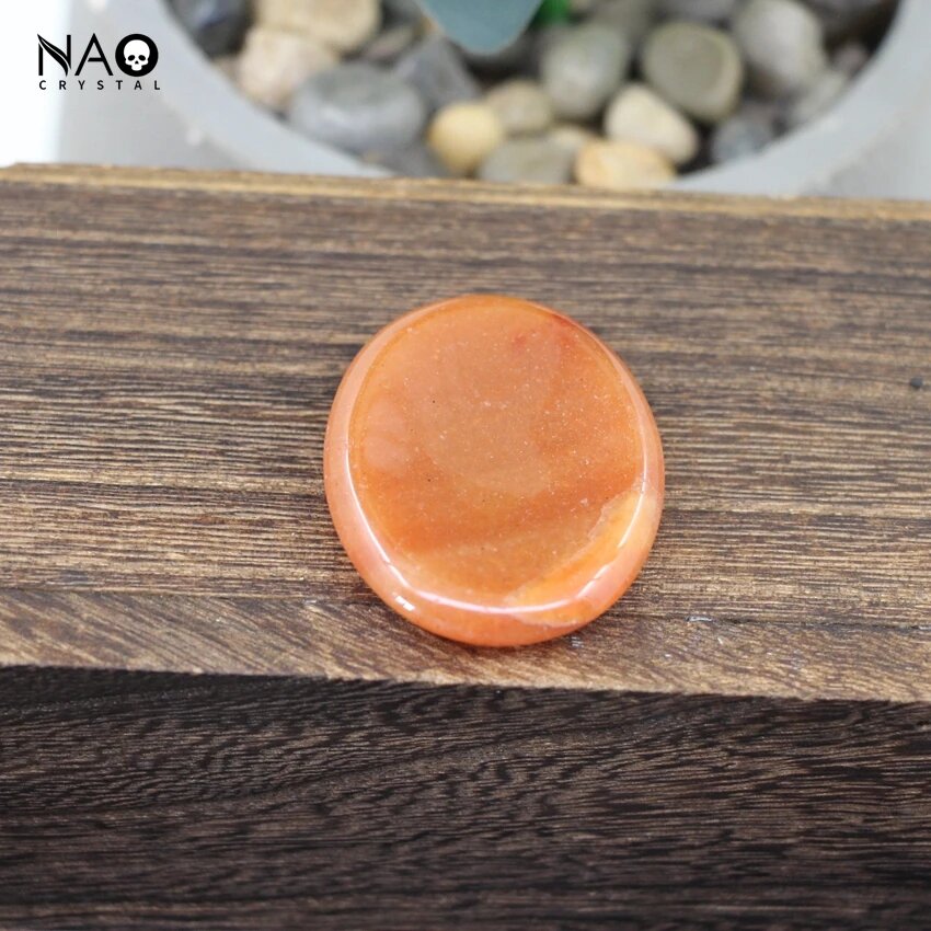 Кварцевый массажный камень Оранжевый, Orange Aventurine