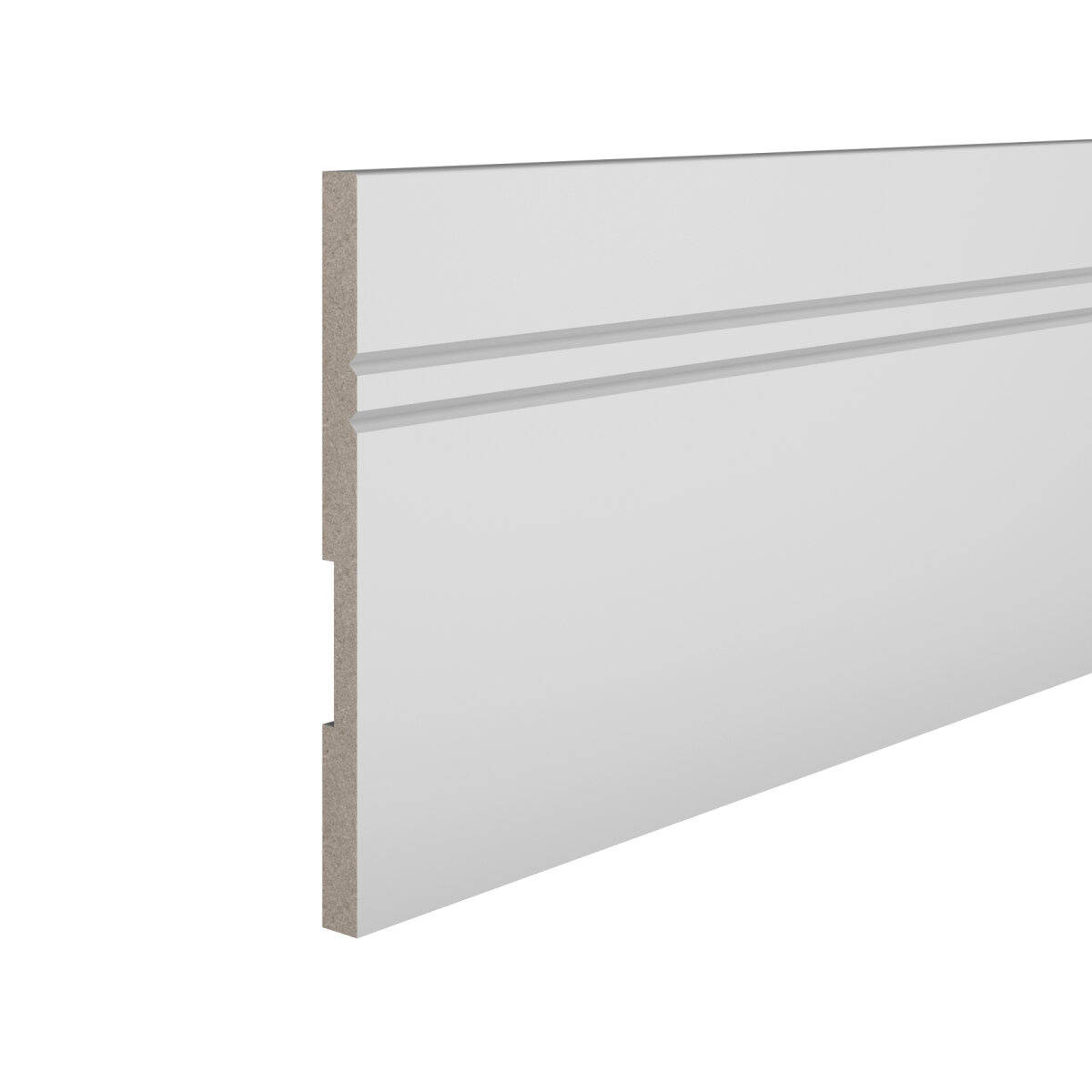 Плинтус Ultrawood BASE 5902 i, ЛДФ-декор, влагостойкий, ударопрочный, 2м, под покраску, 1 шт. — фото 1