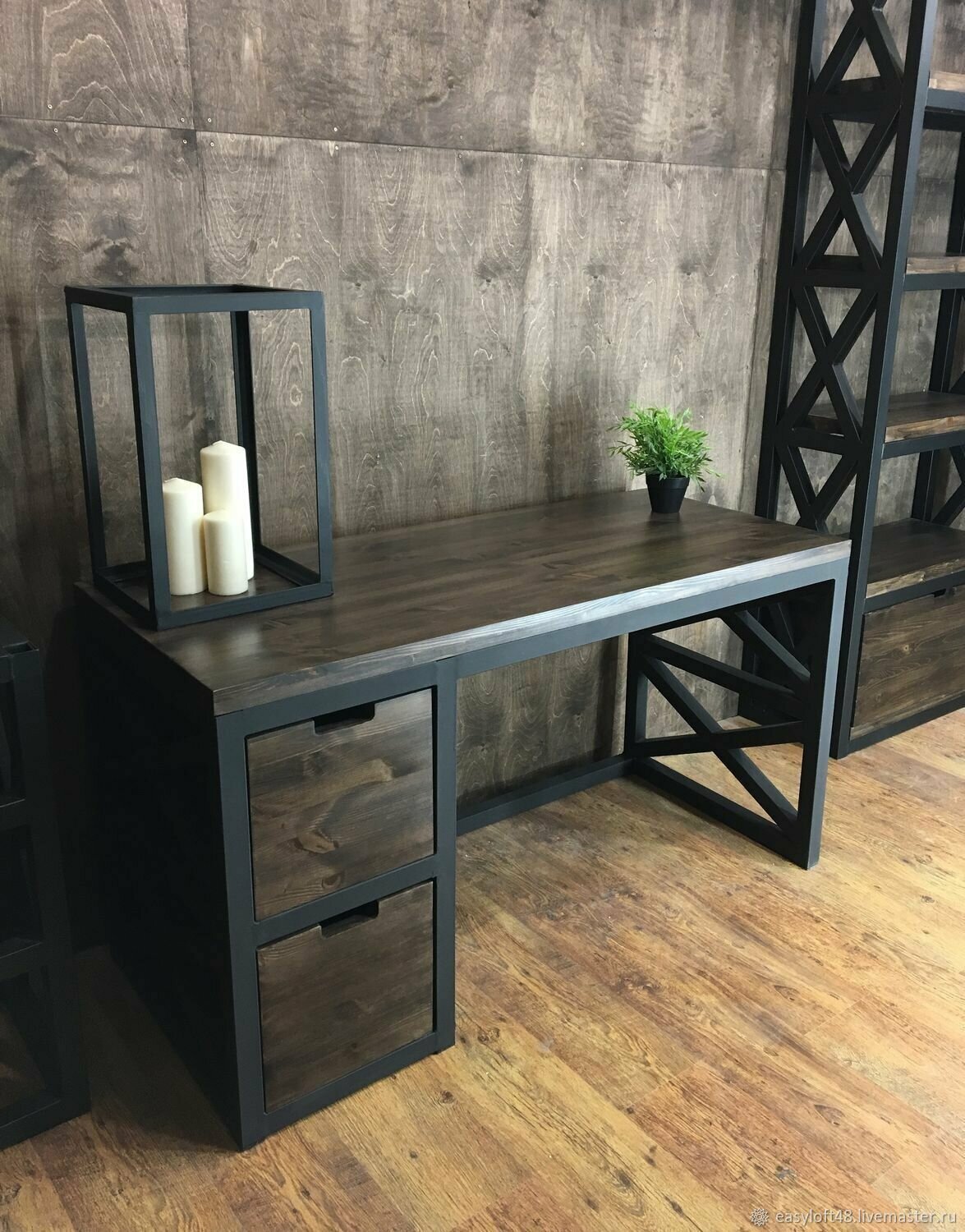 Стол EasyLOFT офисный угловой, 60x60x75 см, цвет венге
