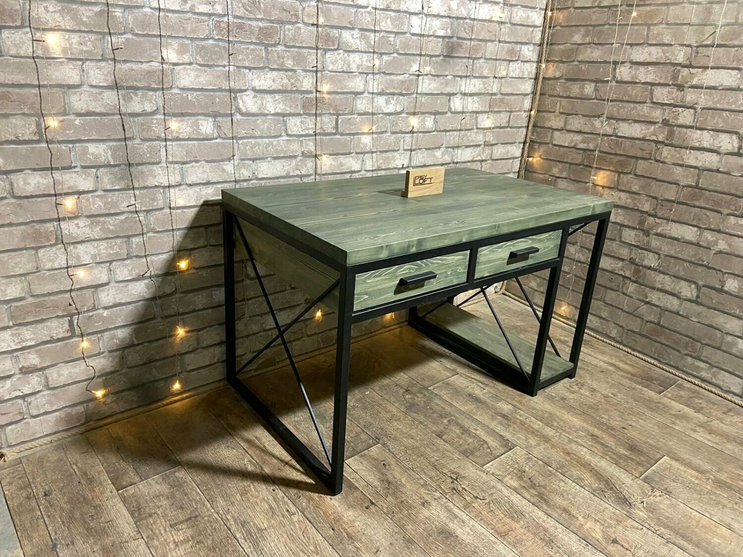 Стол EasyLOFT письменный "Green", 140x60x75 см, цвет зеленый
