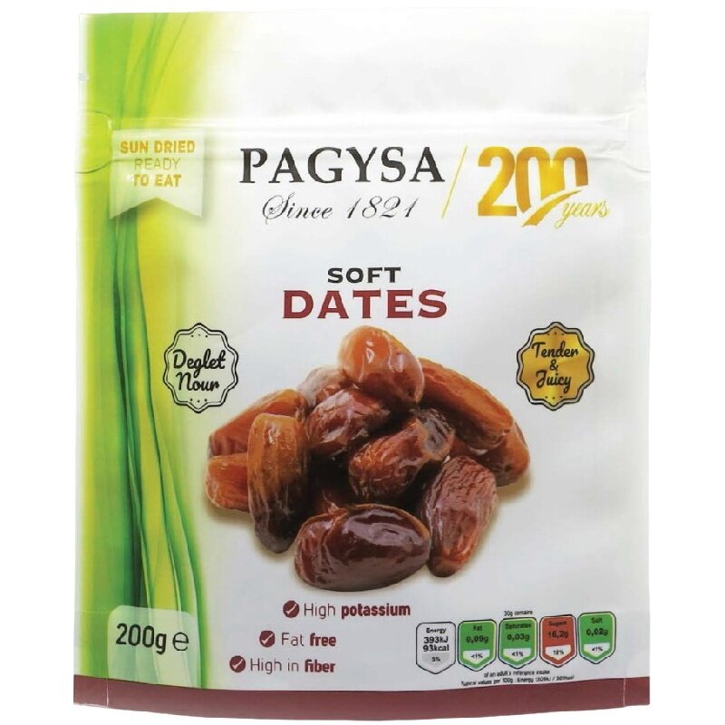 Финики PAGYSA SOFT мягкие без косточки /дой-пак/ 200г