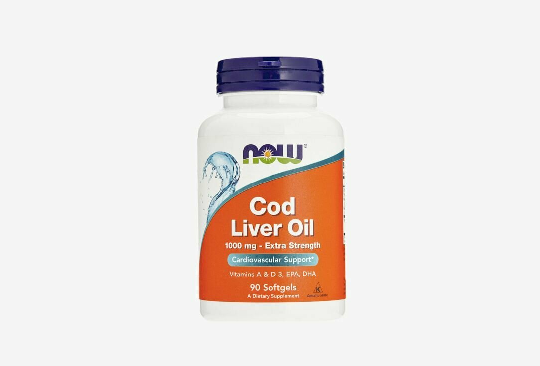 Омега 3 NOW cod liver oil с витаминами а, д3 в капсулах