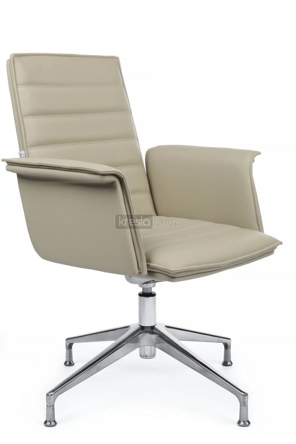 Конференц-кресло Riva Design Rubens-ST C1819-2 светло-серая кожа
