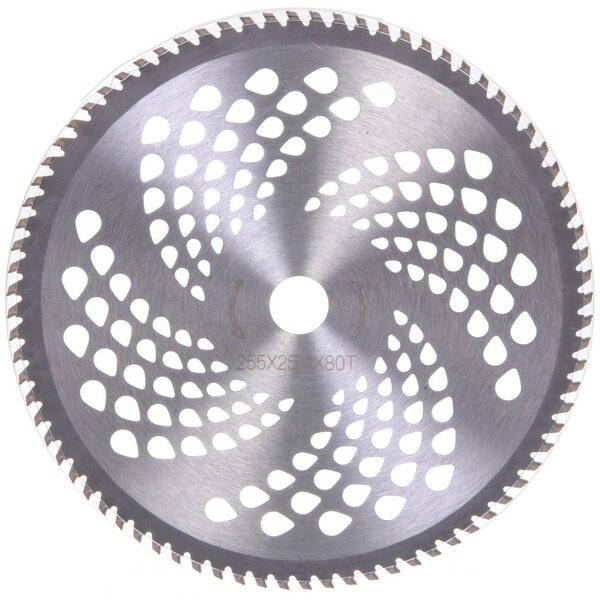 Диск для садового триммера КНР 255х25,4 мм, 80Т, материал сталь