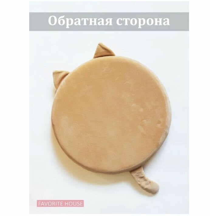 Подушка на стул 40х40 Шкодливый кот рыжий / сидушка на кресло компьютерное / сидушка в офис подушка автомобильная