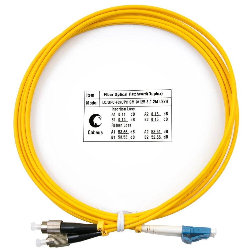 Патч-корд Cabeus 2м (FOP(d)-9-LC-FC-2m)