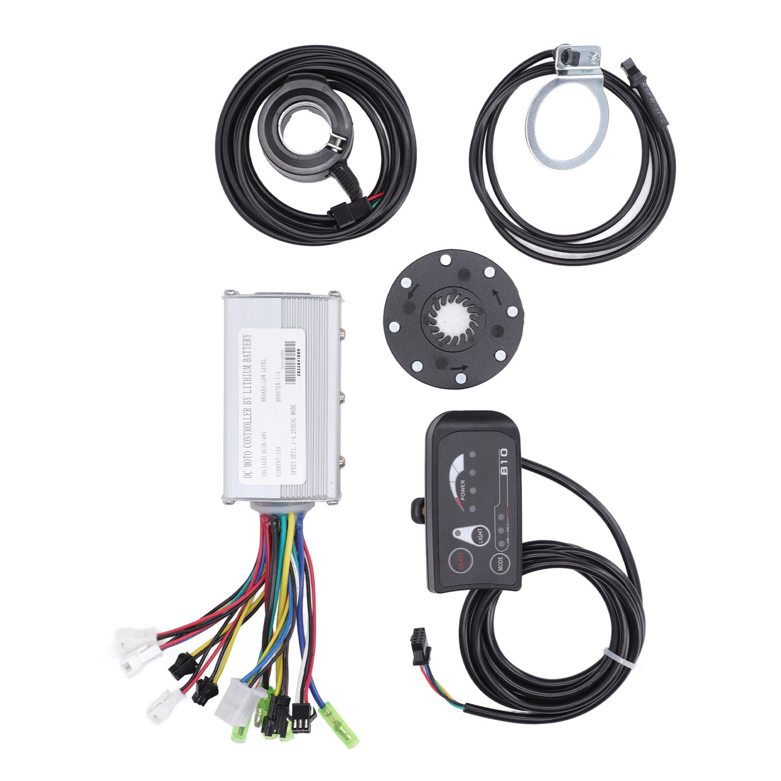 Комплект для переоборудования электрического велосипеда Комплект регулятора скорости электрического велосипеда 15А с панелью S810 для двигателя 250 Вт