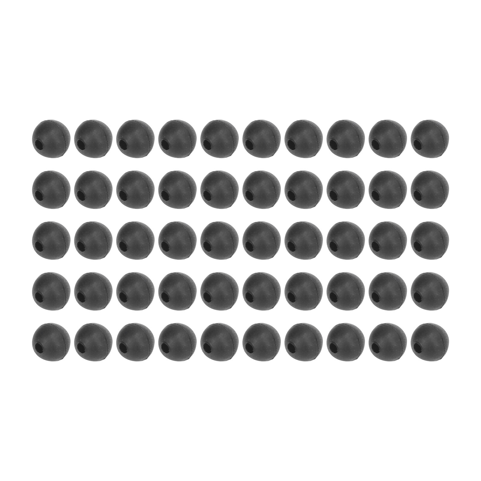 50 штук бусин для карповой рыбалки, диаметр 6 мм, мягкие бусины для карповой оснастки, аксессуары для карповой рыбалки, черные.