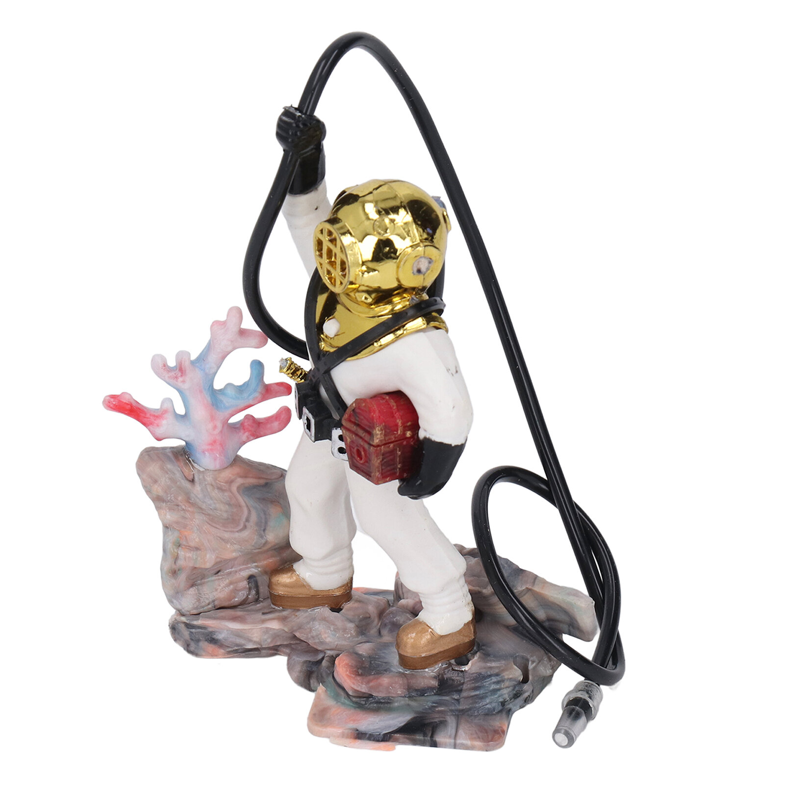 Воздушное действие, аэрация, украшение для дайвера, аквариума, изысканное украшение для дайвера, украшение для аквариума, белый цвет