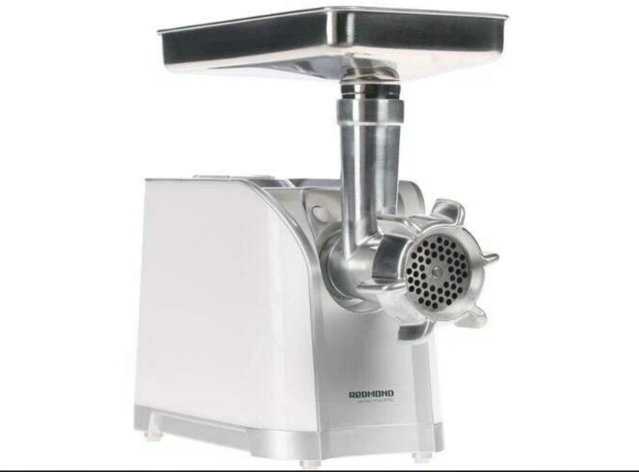 Мясорубка REDMOND RMG-1203-8 "8 в 1", с насадками, защита двигателя, серебристый