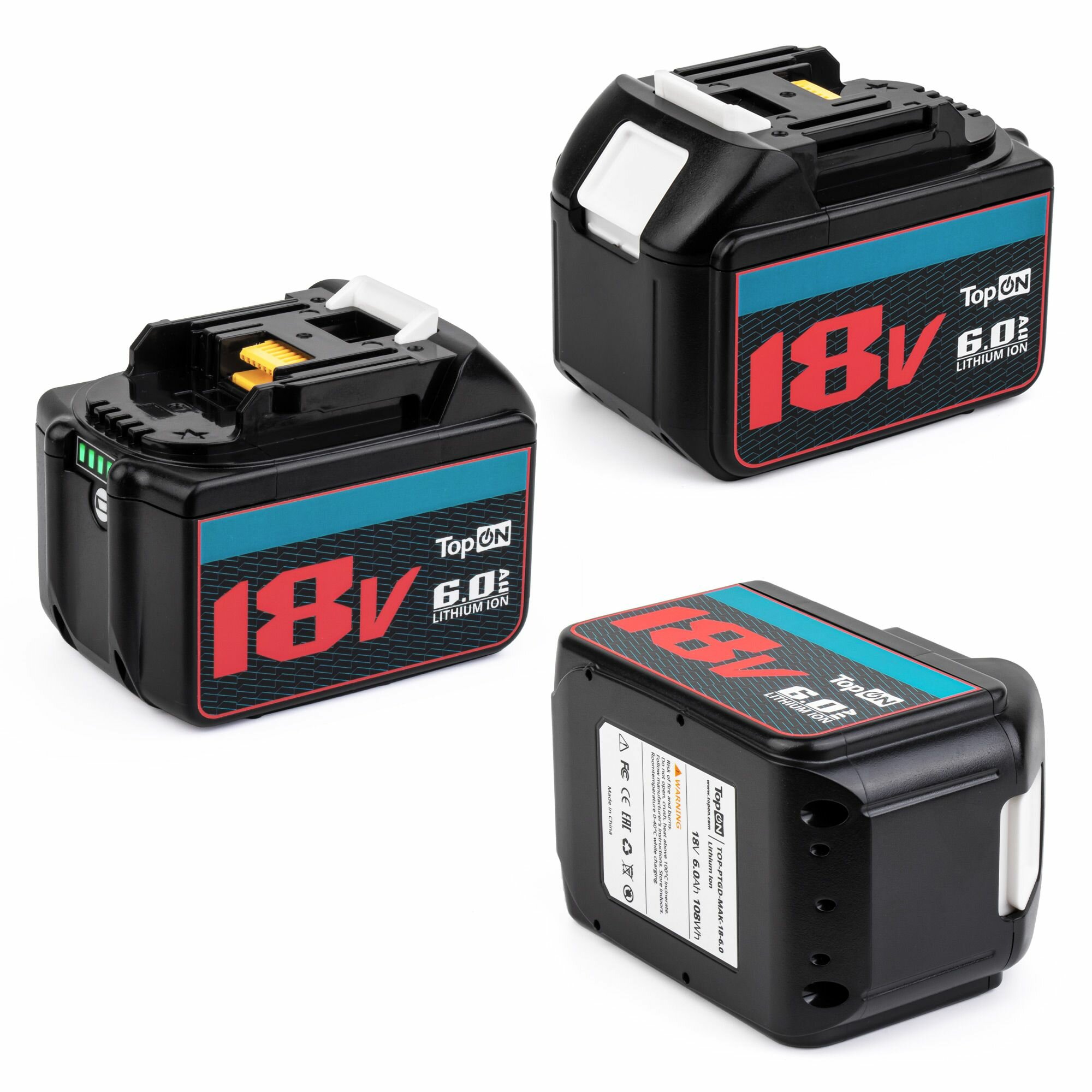 Аккумулятор для Makita 18V 6.0Ah (Li-Ion). PN: 194205-3, BL1830, BL1835, LXT400