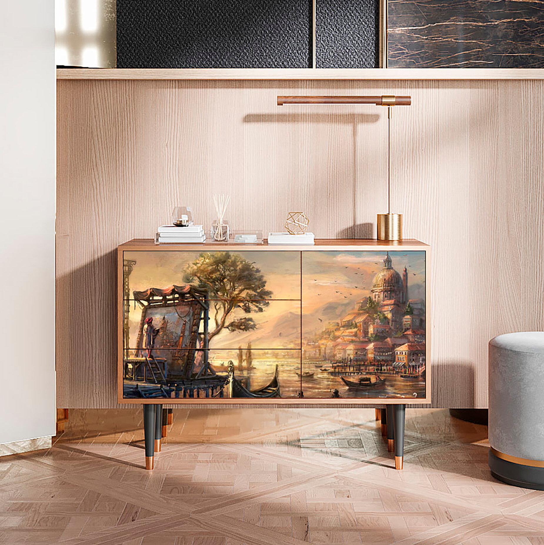 Комод - STORYZ - S3 Venice, Размер - 115 x 84 x 41 см, Цвет корпуса - , Орех