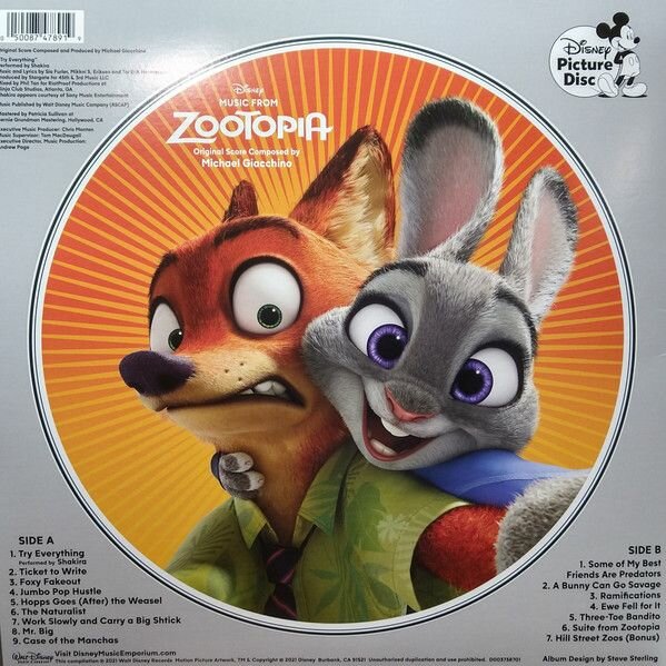Виниловая Пластинка Michael Giacchino - Music From Zootopia /> Vinyl, LP, Picture Disc, Stereo