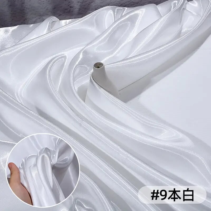 Белая атласная ткань, 1,5 м x 1 м, #9 original white
