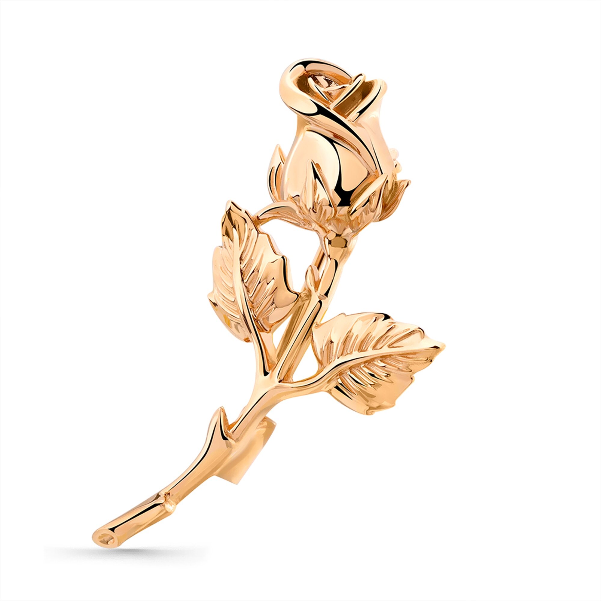 Брошь, красное золото, 585 проба