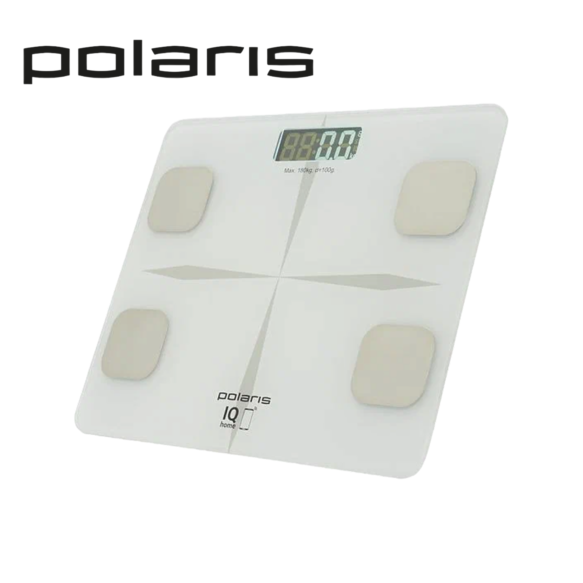 Весы напольные Polaris PWS 1826 IQ Home, электронные, память на 20 пользователей, расчет ИМТ, белый