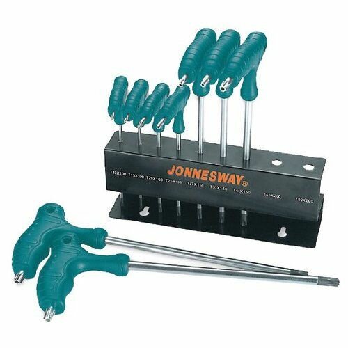 Набор ключей торцевых Джон (H10MT09S, TORX с рукояткой с центрированным штифтом Т10-Т50, 9 предмето Jonnesway h10mt09s