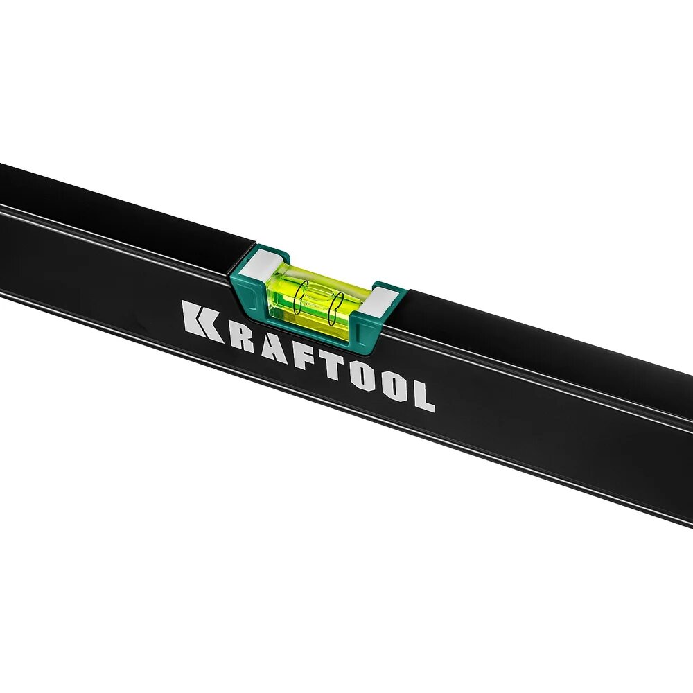 Уровень KRAFTOOL с тремя зеркальными глазками, регулируемыми колбами, противоударный алюминиевый корпус, коробчатый тип — фото 1