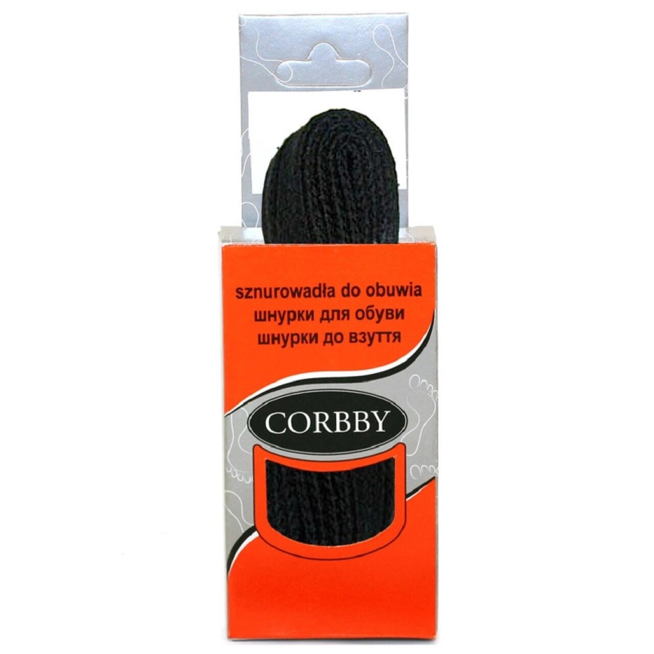 Corbby шнурки для обуви 100 см плоские хлопковые черные для повседневной обуви