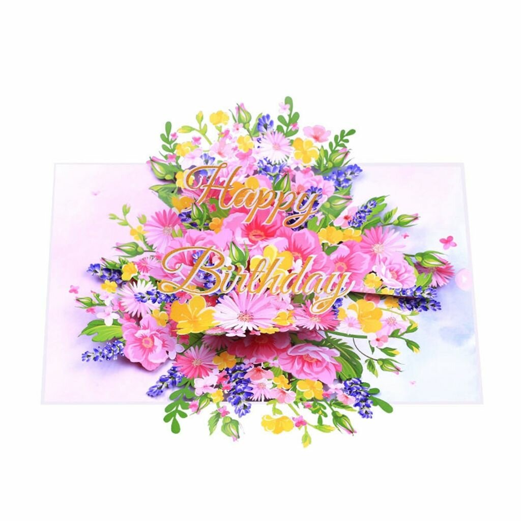 Поздравительная открытка "С Днем Рождения" 3D