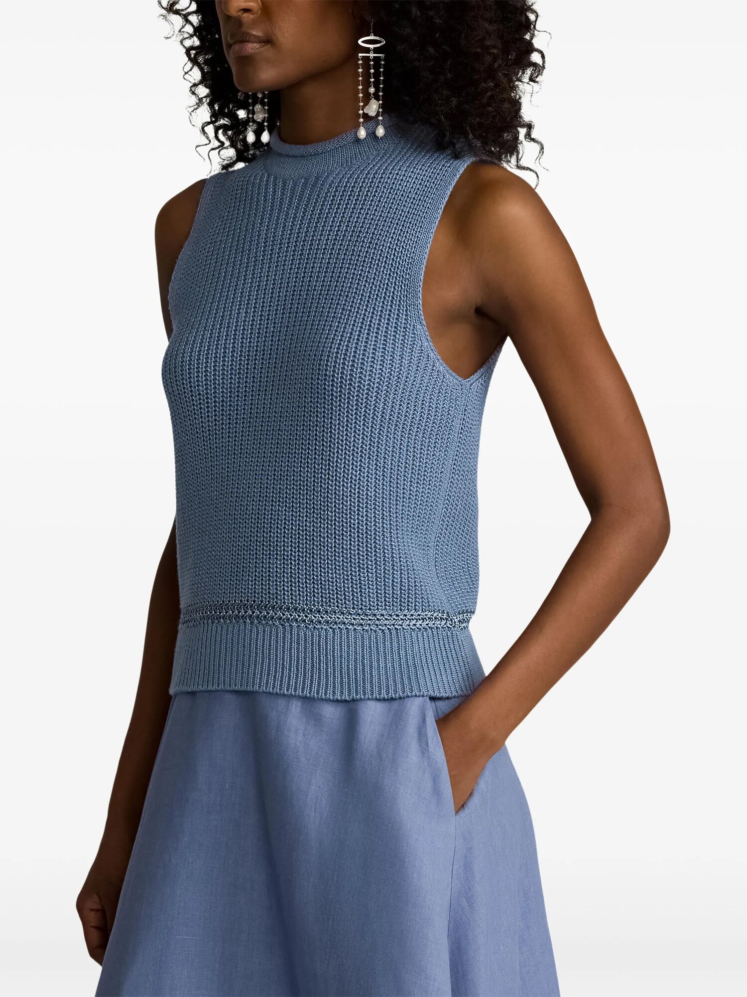 Топ Ralph Lauren Collection, размер 48, blue — фото 1