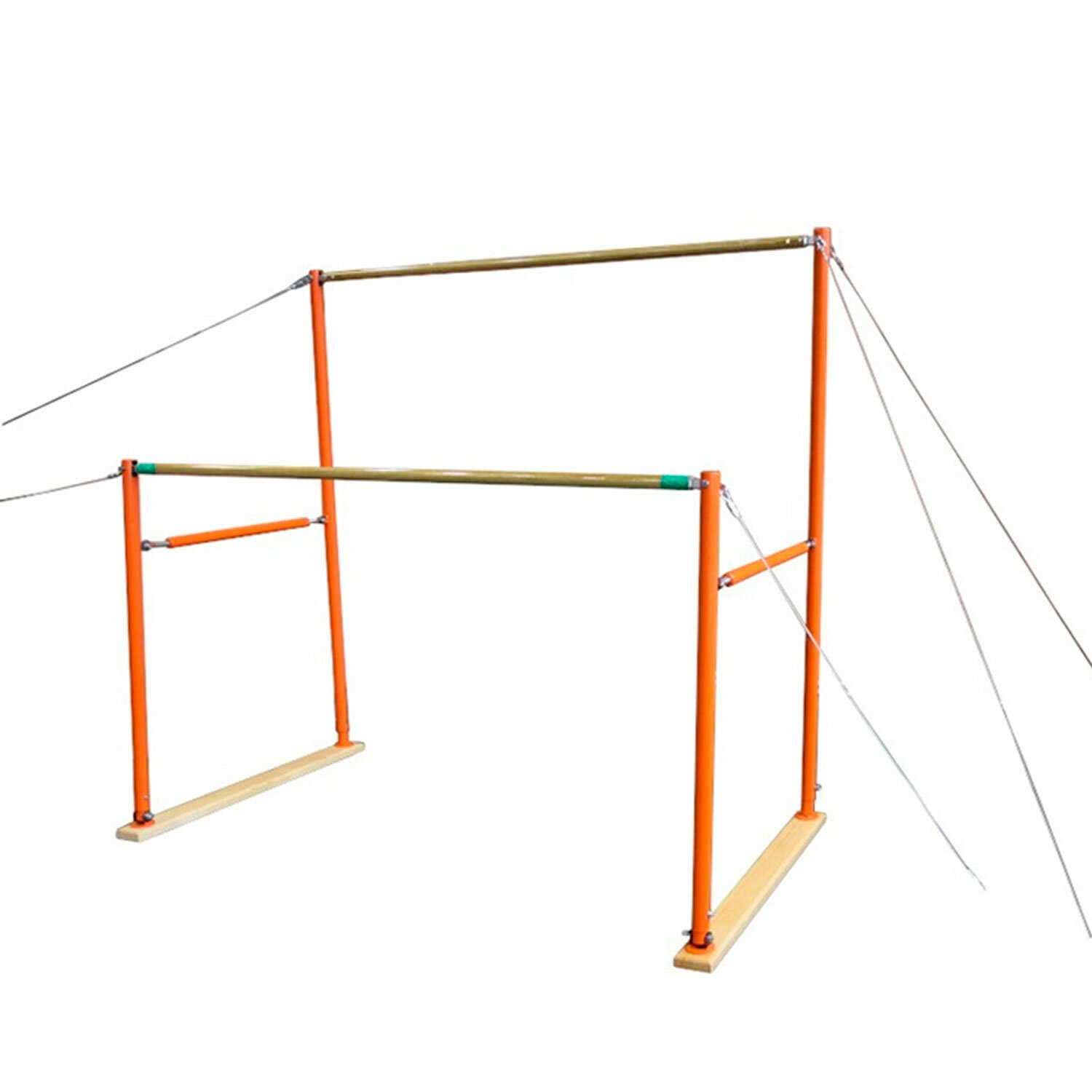 Брусья гимнастические женские, массовые, со стеклопластиковыми жердями (шпон дерева) Pioner A14732