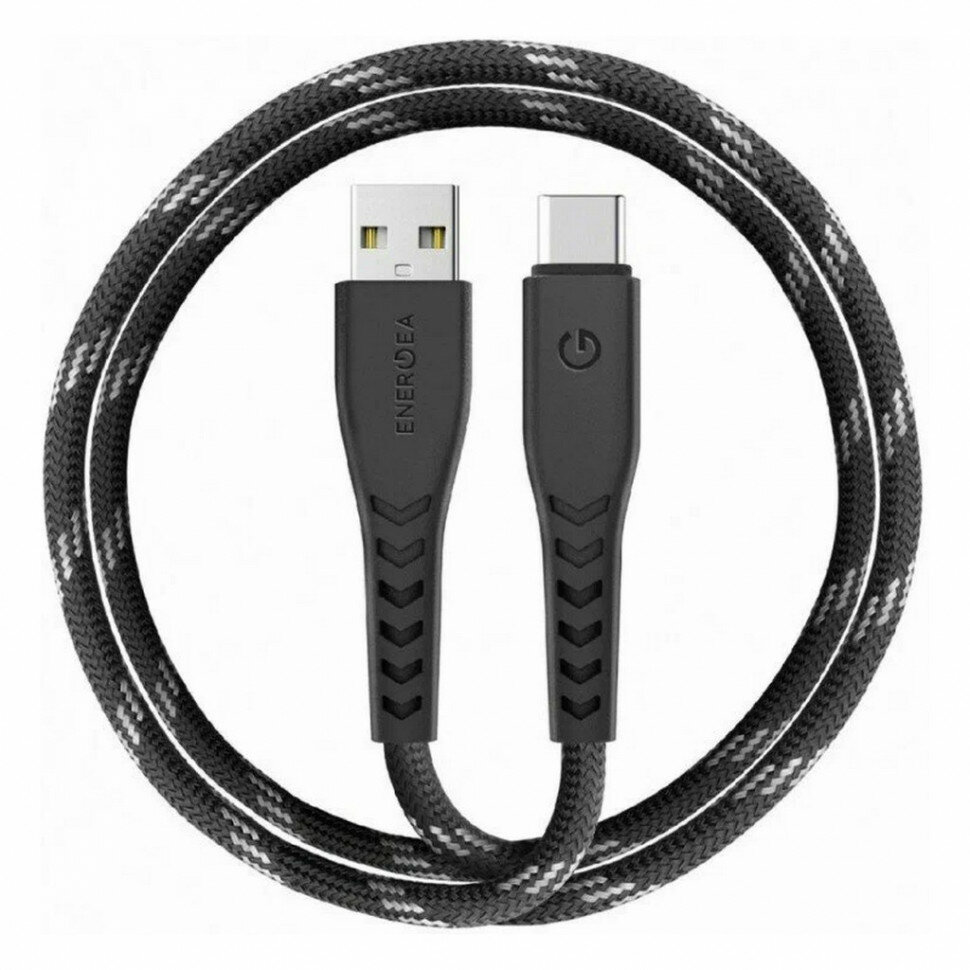 Кабель EnergEA NyloFlex USB-С/Lightning MFi C94 30cm Black (CBL-NFCL-BLK030)