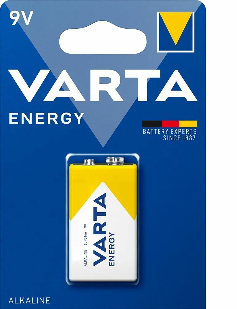 Батарейка VARTA Energy Крона 9V (6LR61), 1 шт. (1 шт. в блистере)