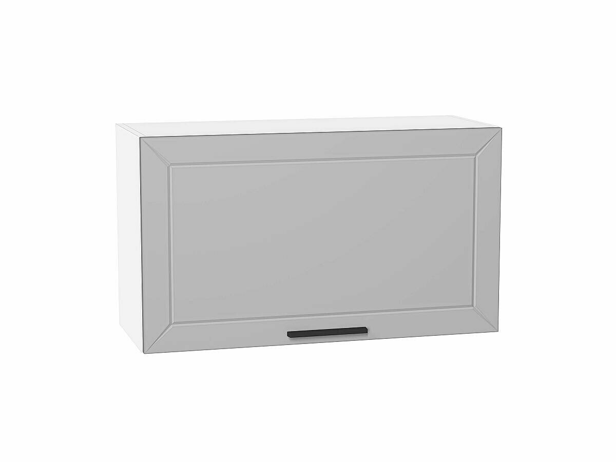 Шкаф верхний горизонтальный Глетчер, цвет фасада Гейнсборо Силк, цвет каркаса Белый, 460*800*318 мм