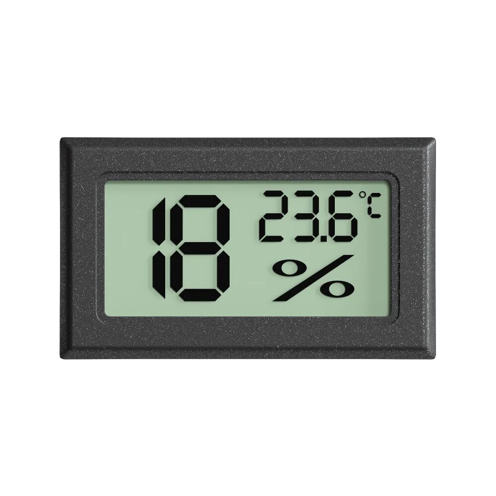 Встраиваемый цифровой гигрометр термометр техметр Т-1804 измеритель влажности и температуры воздуха (Черный)