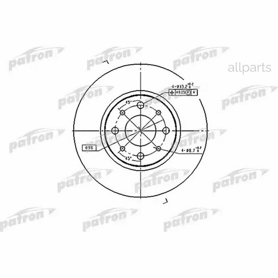 PATRON PBD2686 Тормозной диск