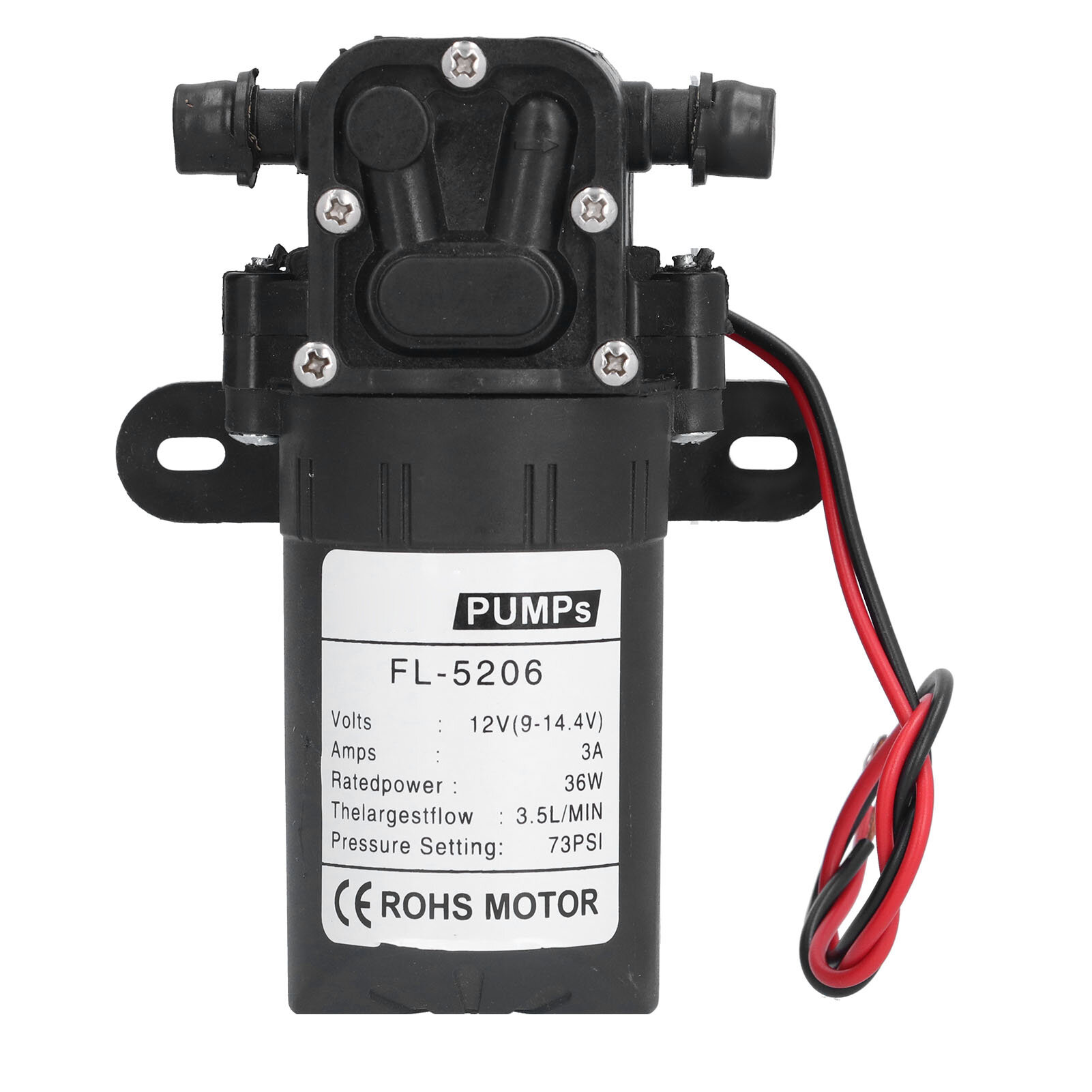 Прямая трубка диафрагма насоса DC12V 36W 73PSI Сельскохозяйственное электрическое распылитель DC Accessy Accessy Pump