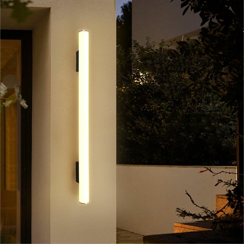 LED Настенный светильник с уровнем водонепроницаемости IP65 для наружного освещения балконных лестниц, сада, наружных стен, зеркала в ванной комнате 22W 55cm