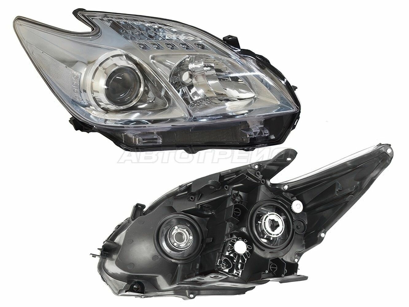 Фара правая, хром для Тойота Приус арт ST21211P6RLEMN1 SAT