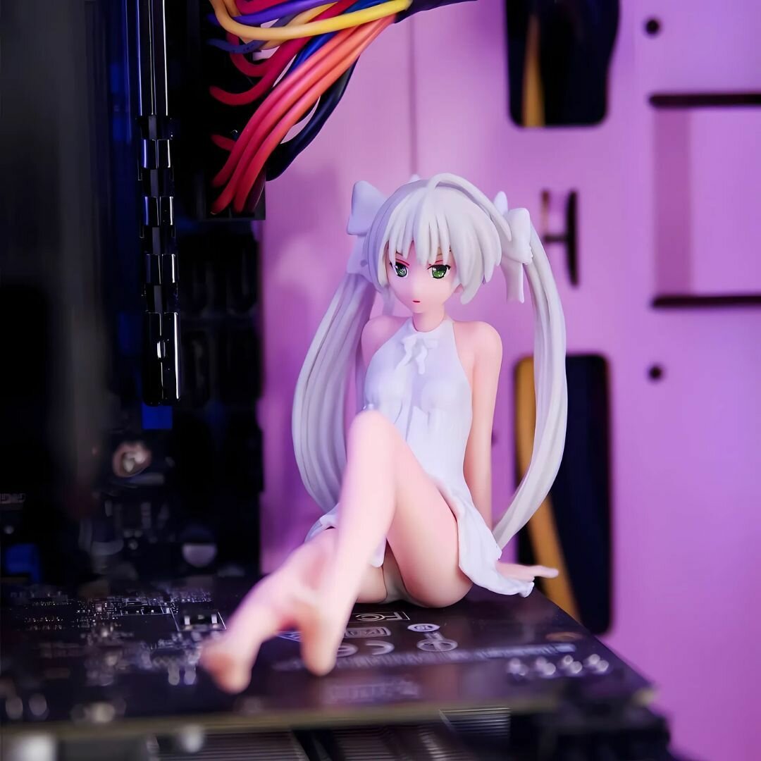 Фигурка Сора Касугано для компьютера и автомобиля, стильный аниме-декор, 3D модель, яркие цвета, универсальное использование