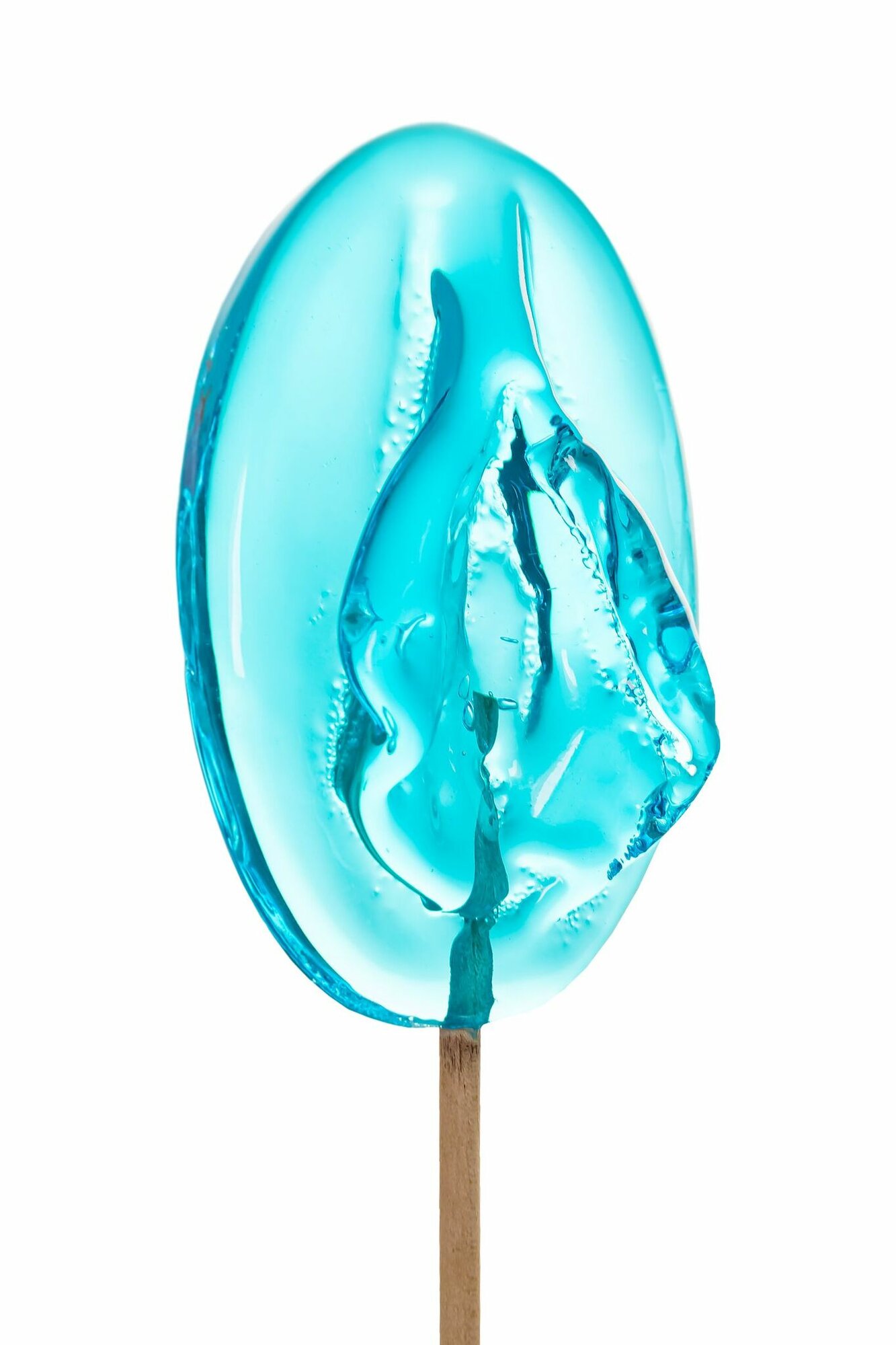 Леденец в форме вагины со вкусом блю кюрасао, голубой, 50 г для взрослых