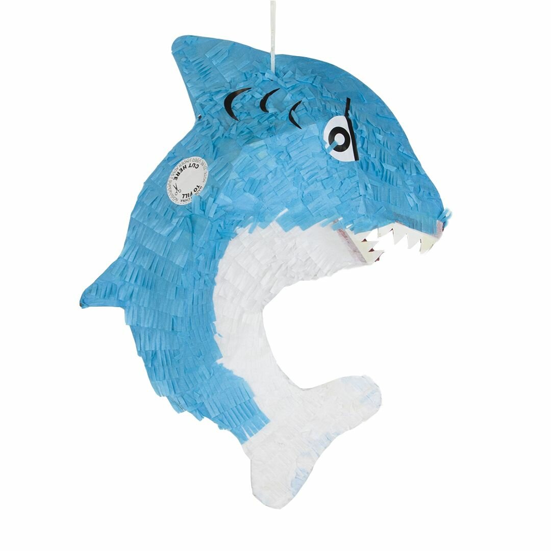 Пиньята Волна веселья Акула, цвет голубой, 50х34х10 см