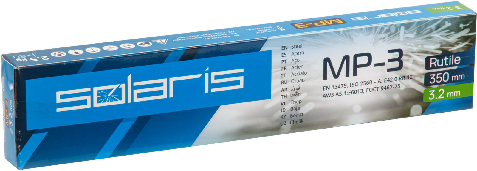 Электроды для сварки SOLARIS МР-3 3,2 мм, 2,5 кг, для углеродистой стали