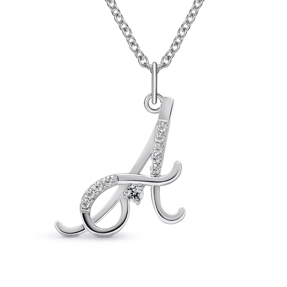 Подвеска, серебро, 925 проба, родирование, фианит