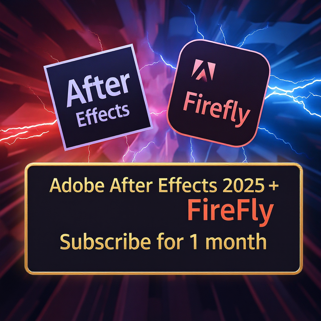 Лицензия Adobe "After Effects 2025", на 2 устройства , 1 ТБ, для Windows и Mac, на 1 месяц