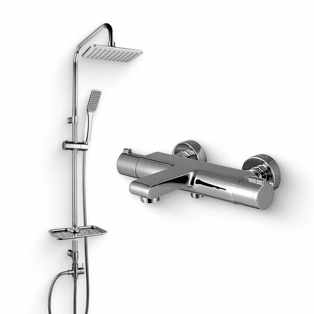 Душевой комплект Термостат Lemark Yeti LM7832C / Стойка LM8804C