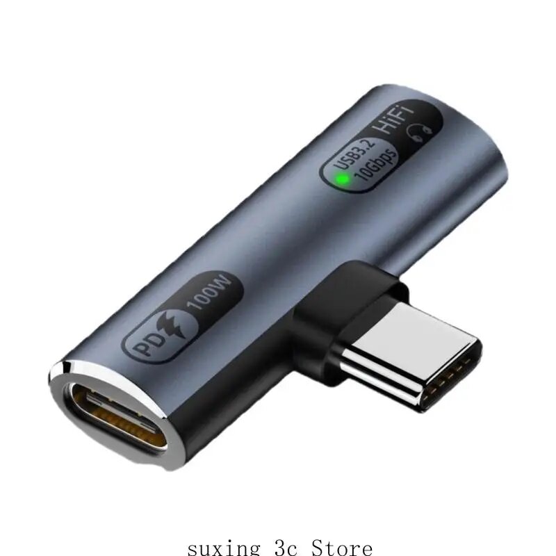USB C Аудио Адаптер с PD 100W, USB3.2 HiFi, серый